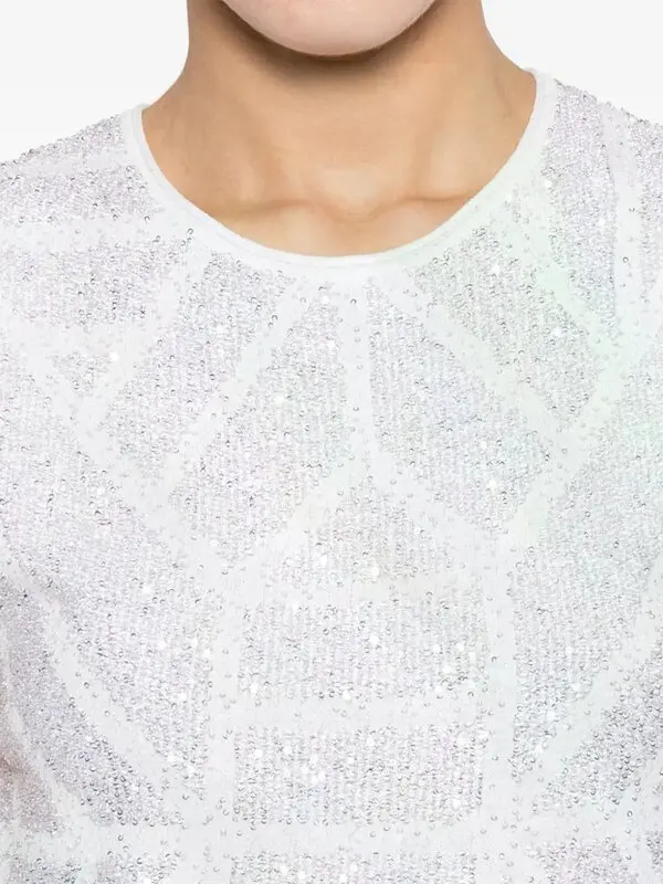 CIRCUS HOTEL Embellished Sleeveless Round Neck Top