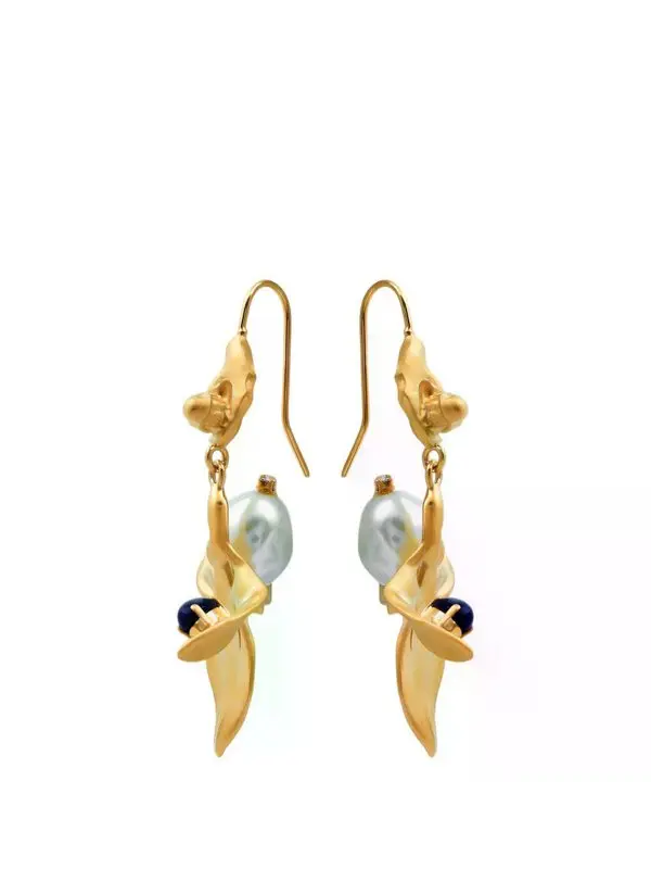 Marni Flower Pearl Earrings