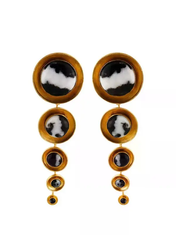 BOHEME BY VERO Vida Earrings With Round Jasper Stones