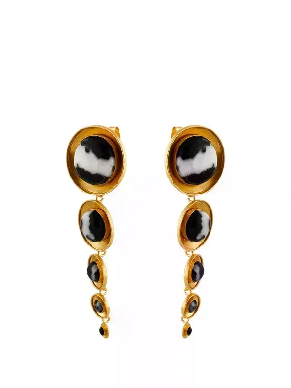 BOHEME BY VERO Vida Earrings With Round Jasper Stones