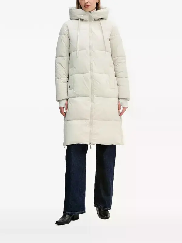 MOS MOSH Hooded Quilted Coat - Grey