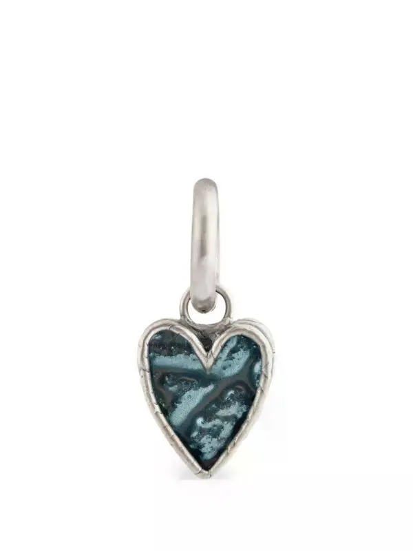 POISONED HEARTS Heart-motif Hoop Earrings - Silver