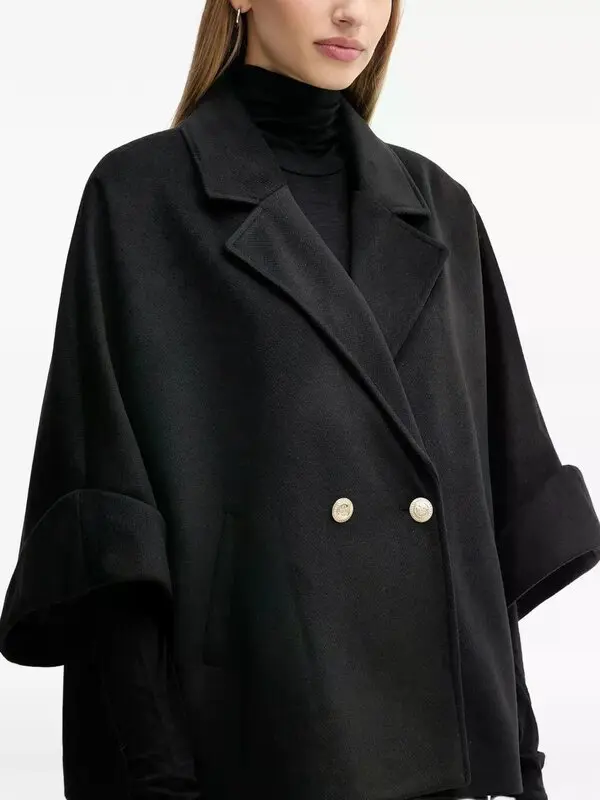 GAUDI Double Breasted Cape With Peak Lapels