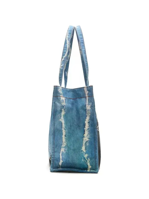 Acne Studios Distressed Padlock Tote Bag - Blue