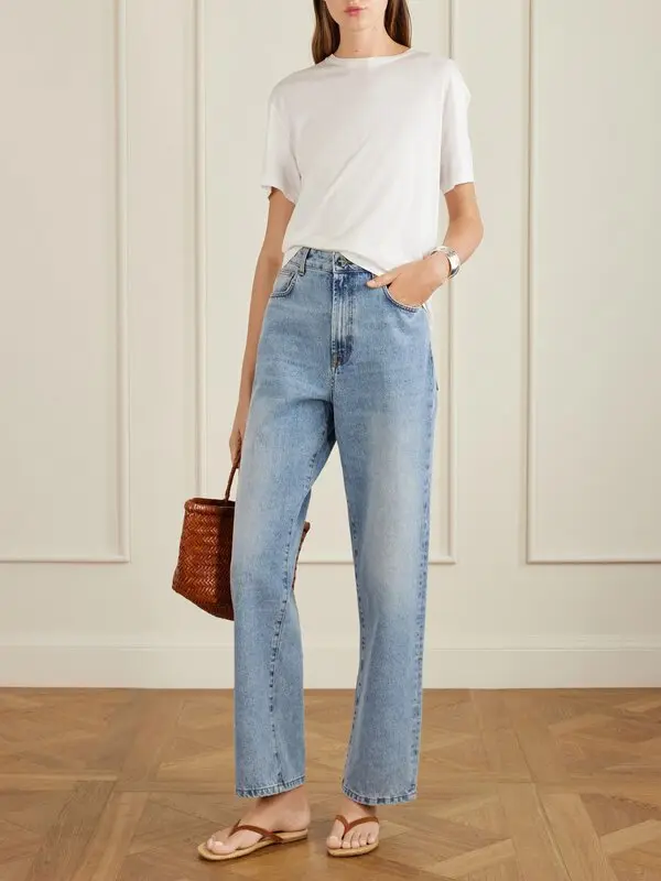 Staud Freja Suede Flip Flops