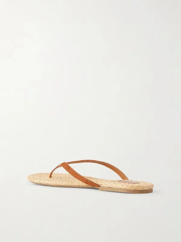 Staud Freja Suede Flip Flops