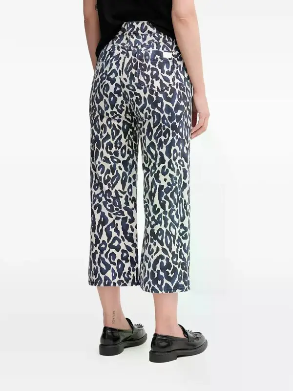 GAUDI Animal Print Cropped Jeans