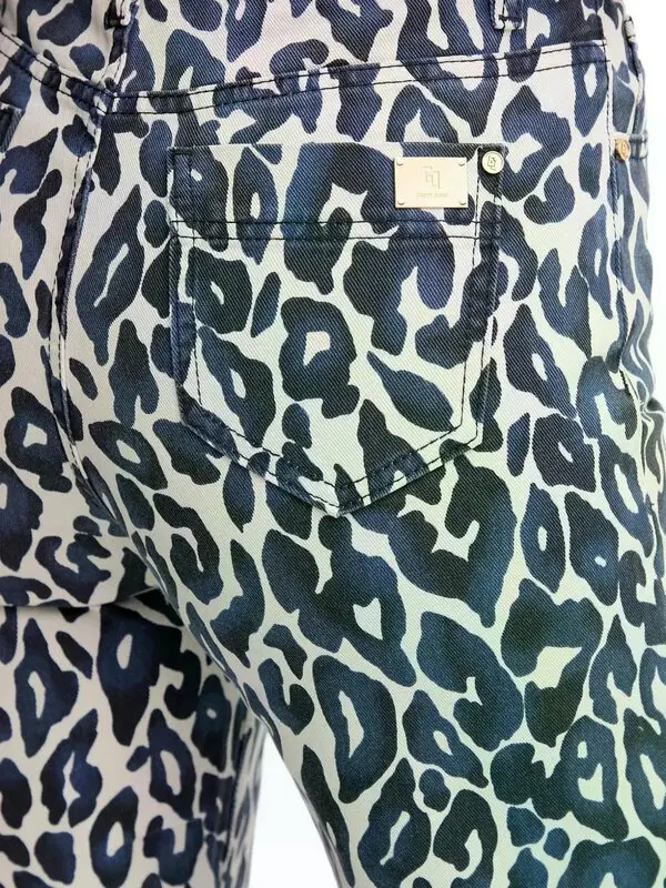 GAUDI Animal Print Cropped Jeans