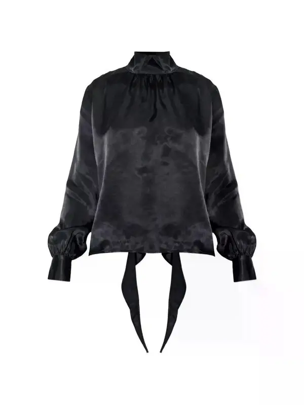 Vetements Open-back Turtleneck Top - Black