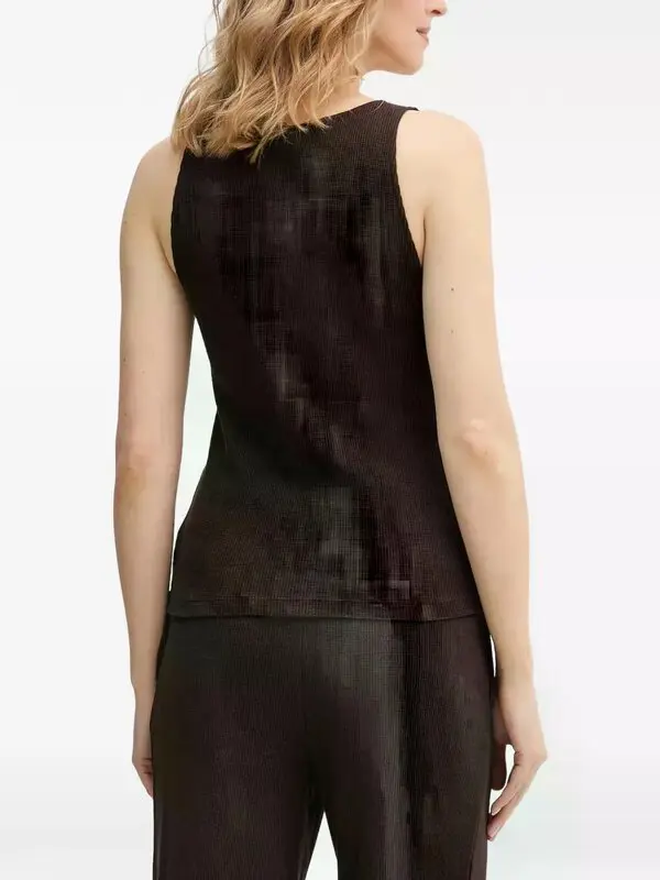 Karl Lagerfeld Waffle-knit Tank Top - Brown