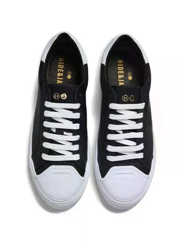 HIDE&JACK Essence Textured Lace-up Sneakers - Black