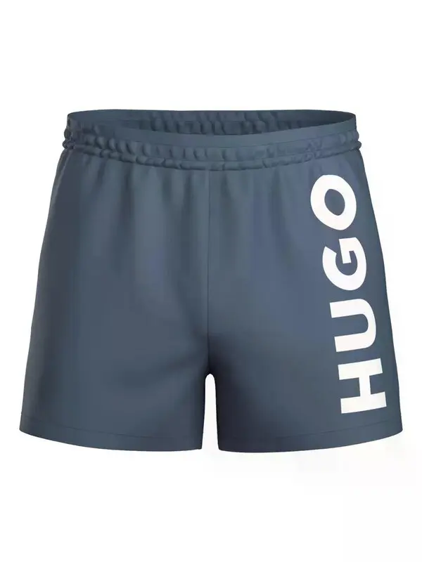 Hugo Logo Swim Shorts - Blue