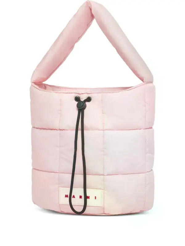 Marni Padded Quilted Bucket Bag - Pink