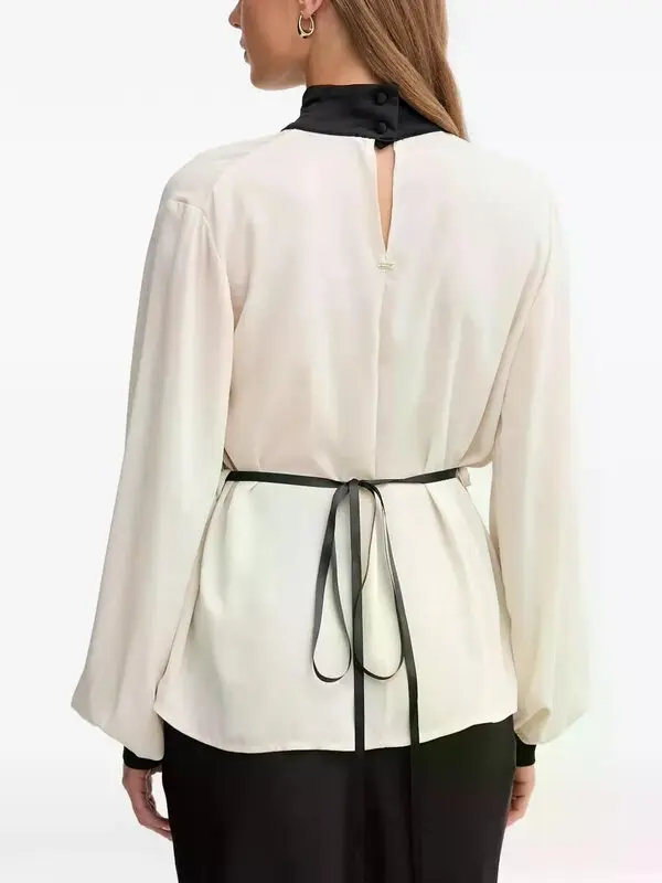 GAUDI Roll Neck Blouse With Long Sleeves And Rear Button Fastening