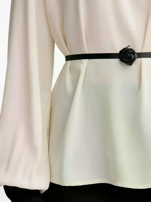 GAUDI Roll Neck Blouse With Long Sleeves And Rear Button Fastening