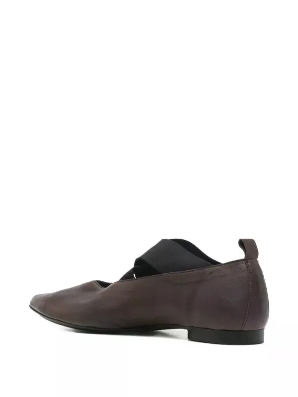 UMA WANG Criss-cross Leather Pumps - Brown