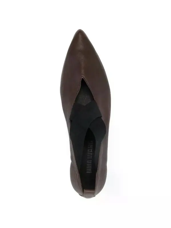 UMA WANG Criss-cross Leather Pumps - Brown