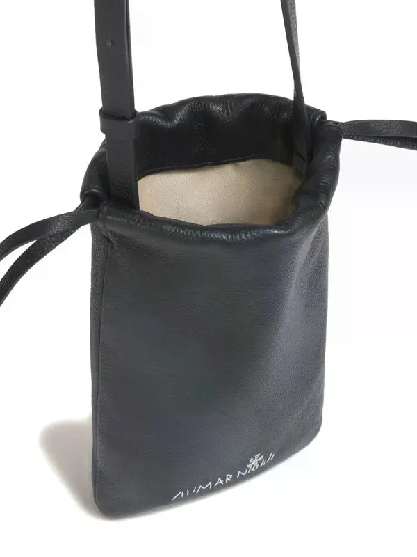 Marni Embroidered-logo Phone Holder - Black
