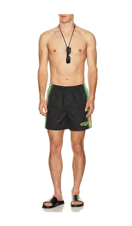Casablanca Monogram Swim Shorts - Black