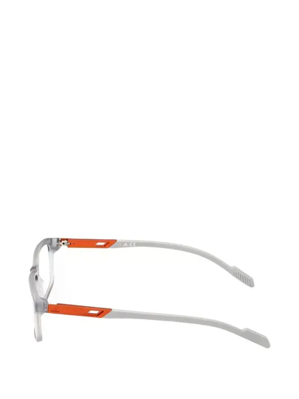 Adidas Square Frame Eyeglasses With Cut-out Detail - Grey
