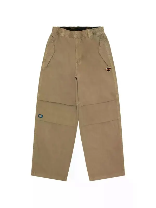AAPE BY *A BATHING APE Logo-appliqué Trousers - Neutrals