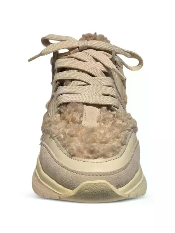 Casadei Mia Chunky Sneakers With Shearling Detailing