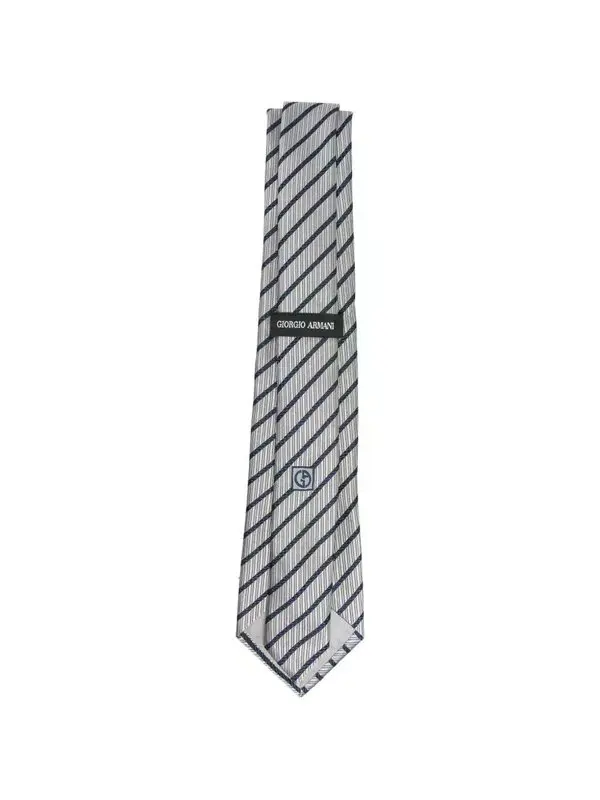 Giorgio Armani Striped Tie - Grey
