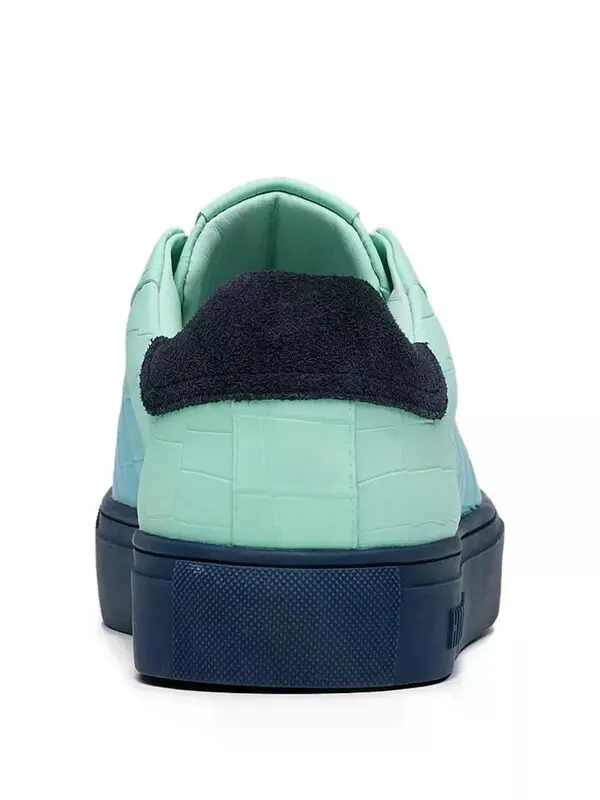 HIDE&JACK Patchwork Croc-embossed Platform Sneakers - Blue