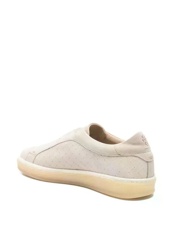 Eleventy Quilted Leather Slip-on Sneakers - Neutrals