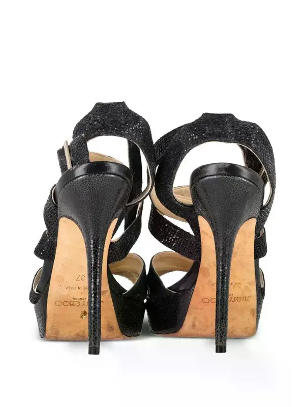 JIMMY CHOO Glittered Platform Sandals