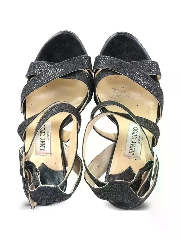 JIMMY CHOO Glittered Platform Sandals