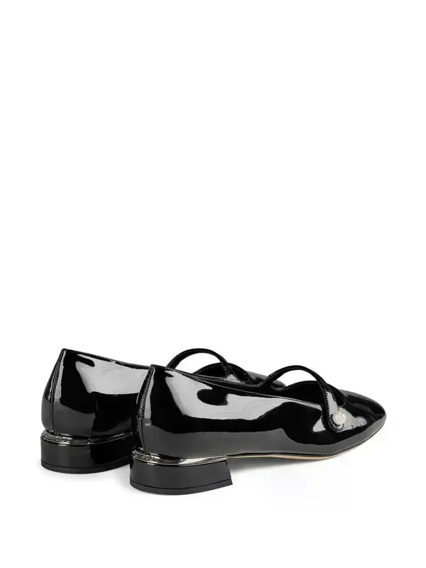 JIMMY CHOO Elisa Pearl-strap Ballet Flats - Black