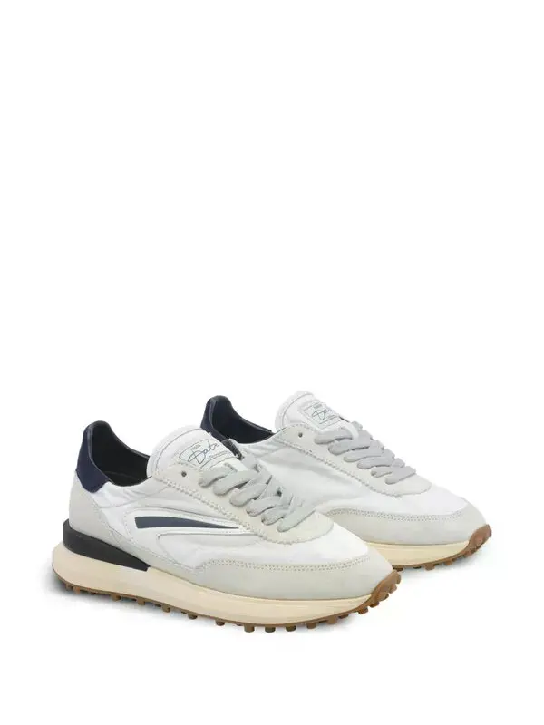 D.a.t.e. Athleta Lace-up Sneakers With Rubber Sole - Neutrals