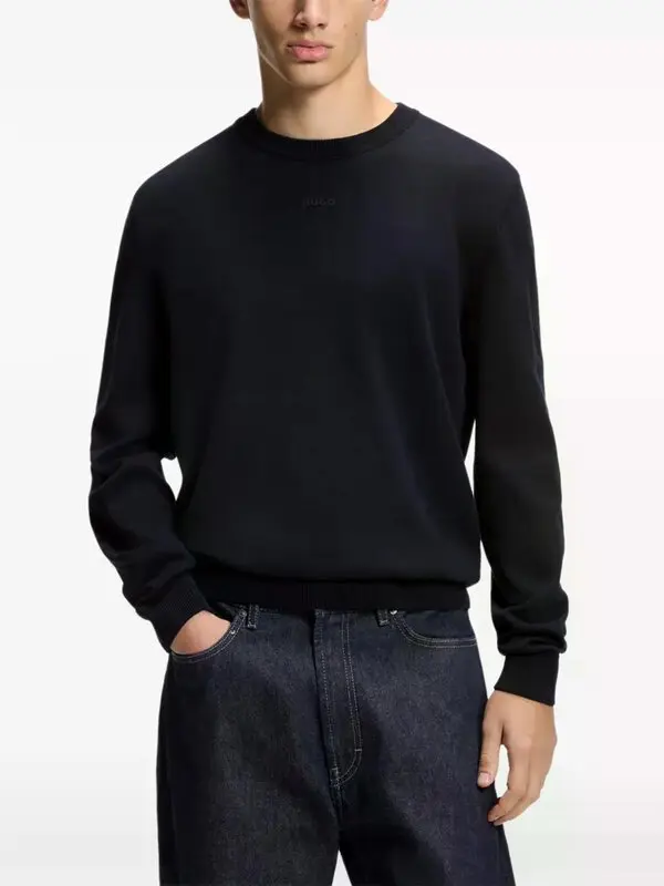 Hugo Logo-detail Crew Neck Sweater