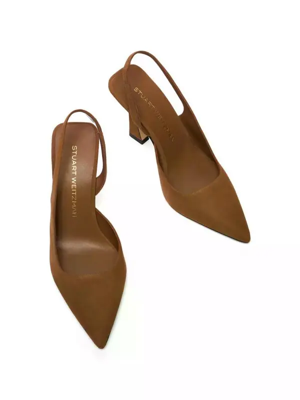 STUART WEITZMAN Pointed Toe Heeled Pumps - Brown