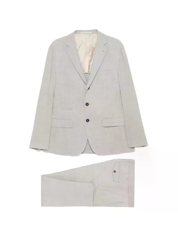 Eleventy Button Suit - Grey