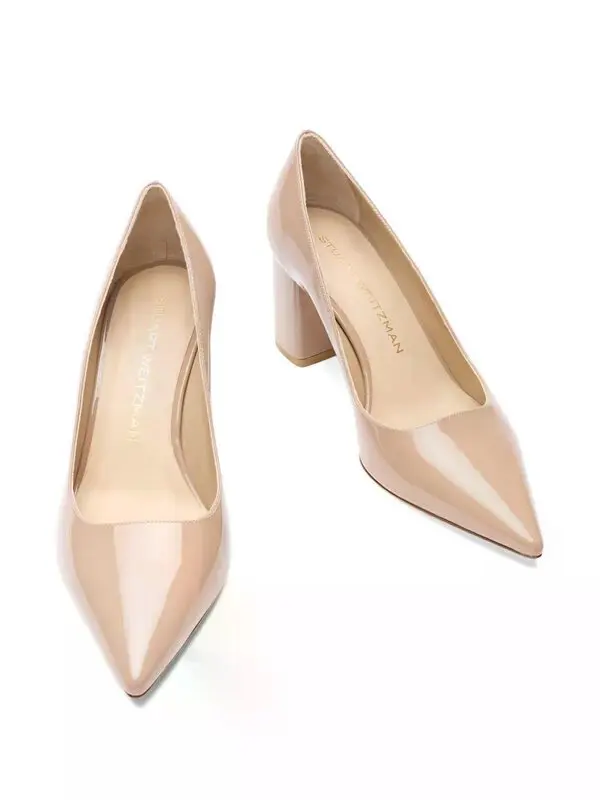 STUART WEITZMAN Power Block Pointed Pumps - Neutrals