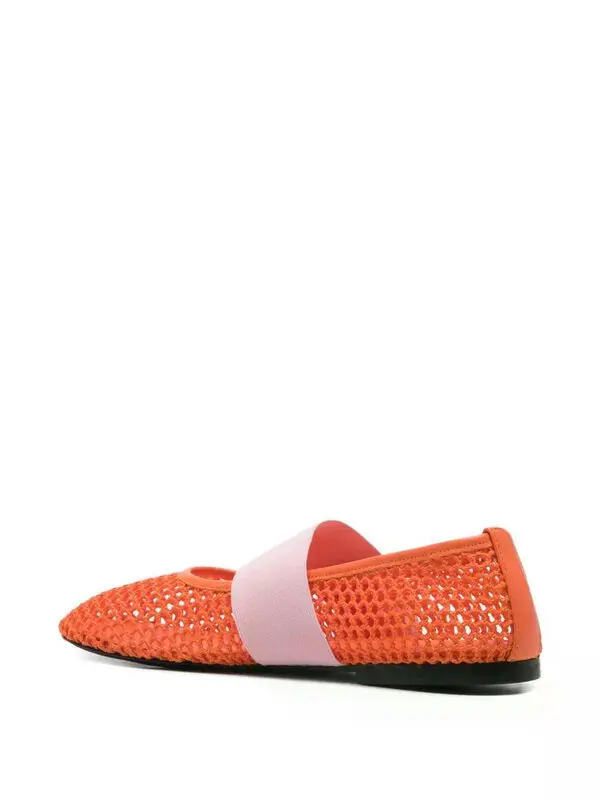 MSGM Net Strap Ballet Flats - Orange