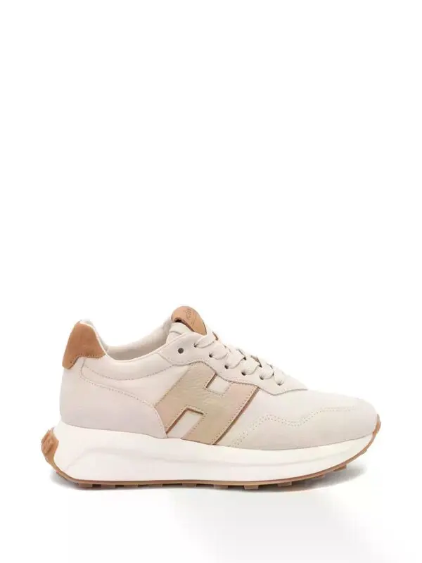 Hogan H641 Logo-detail Leather Sneakers - Neutrals