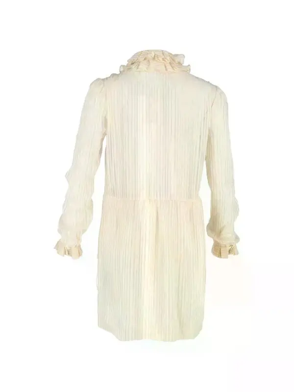 Saint Laurent Lamé Striped Mini Dress