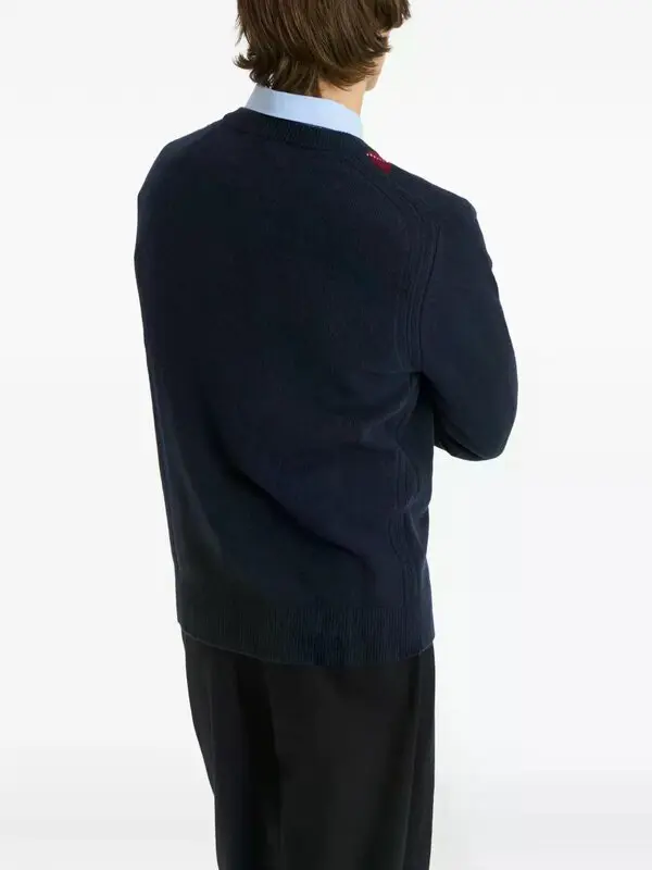 Pringle Of Scotland Argyle V-neck Sweater - Blue