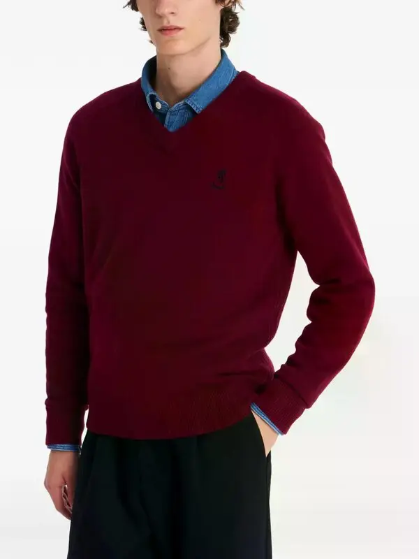 Pringle Of Scotland V-neck Sweater With Logo Detail