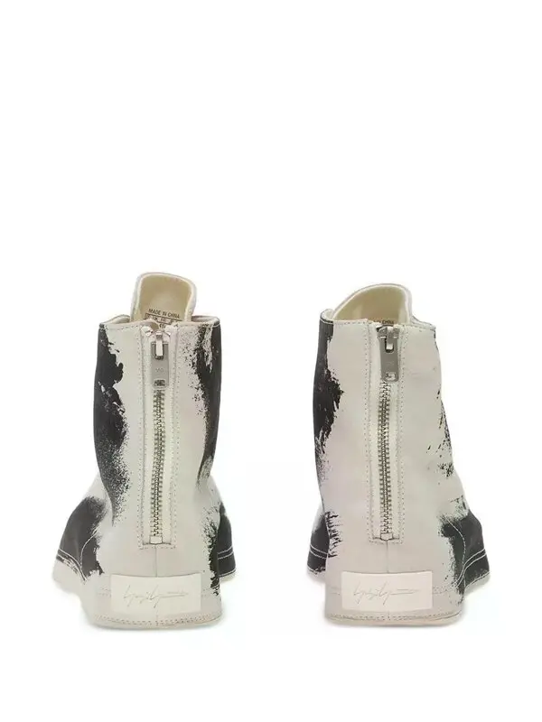 Y3 Splash Print High Top Sneakers - Neutrals