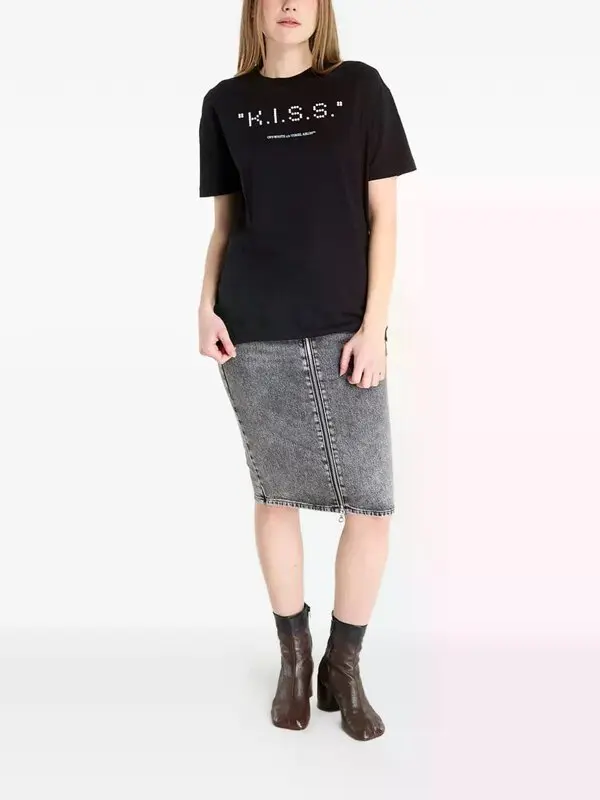 Off-White K.i.s.s. Quote T-shirt - Black
