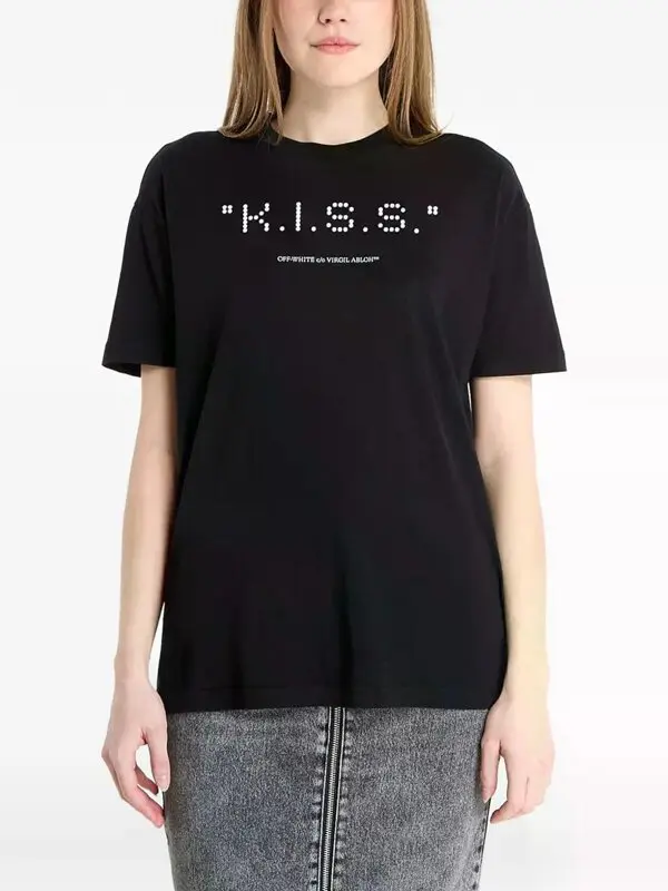 Off-White K.i.s.s. Quote T-shirt - Black
