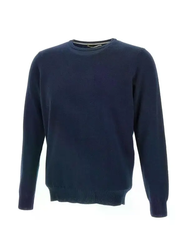 KANGRA Long-sleeved Crew Neck Sweater - Blue