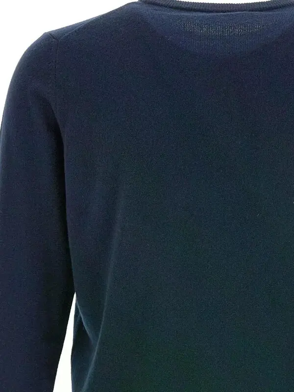 KANGRA Long-sleeved Crew Neck Sweater - Blue
