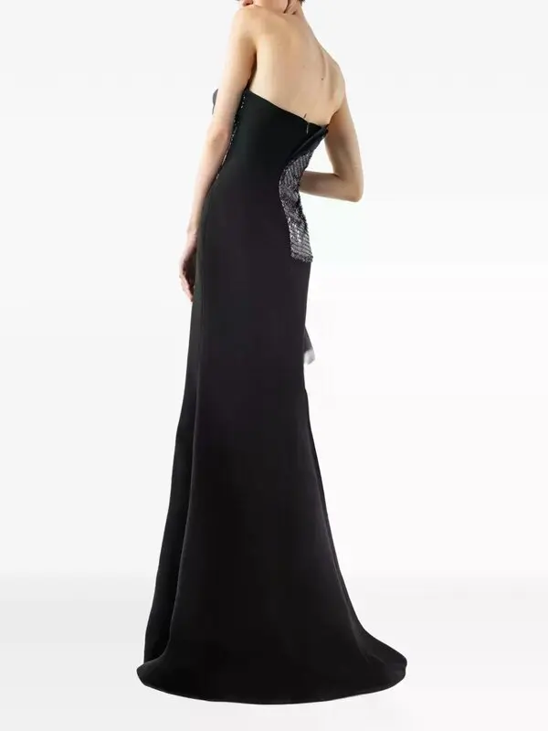 GABY CHARBACHY Sequin-embellished Strapless Gown