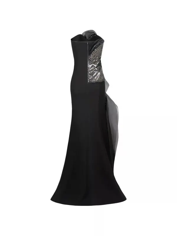 GABY CHARBACHY Sequin-embellished Strapless Gown