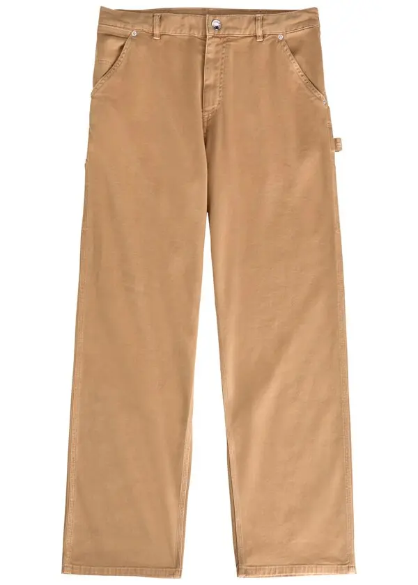 Moncler Straight-leg Cotton Trousers - Tan